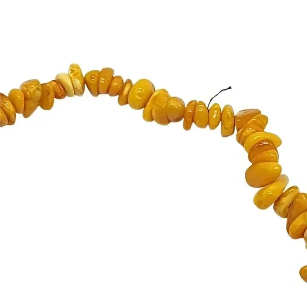 Vintage | Jewelry | Vintage Amber Butterscotch Egg Yolk Chunky Beaded ...